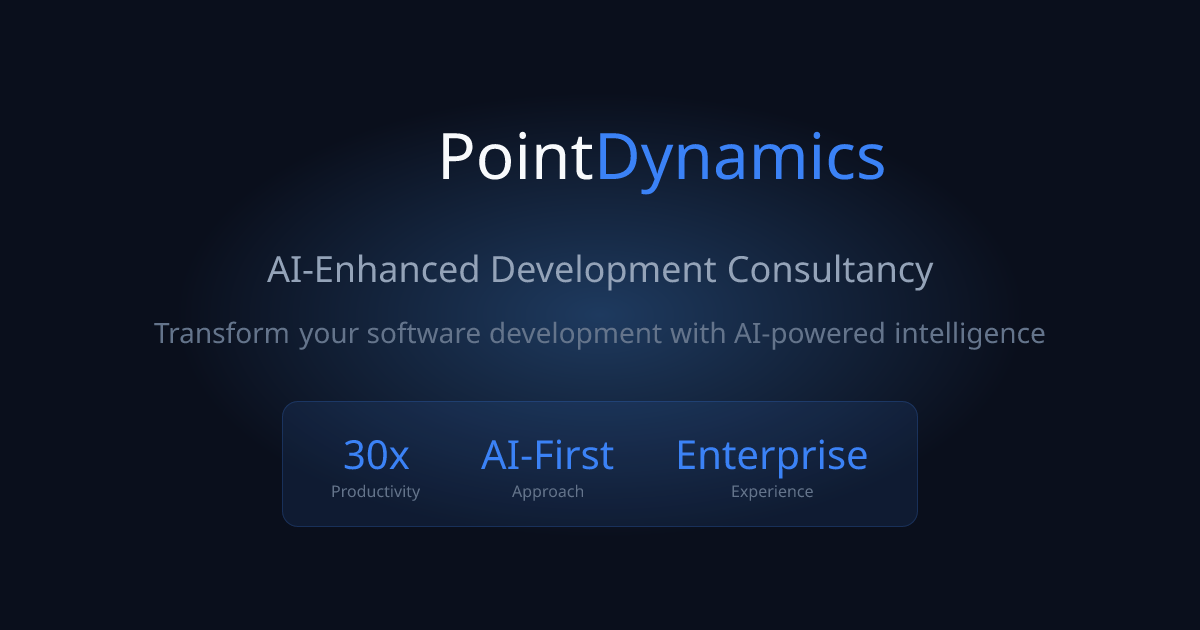 Point Dynamics | AI-Enhanced Development Consultancy